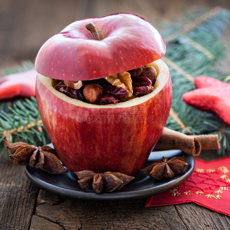 Filled christmas apple stock photo. Image of winter, tradition - 34059522
