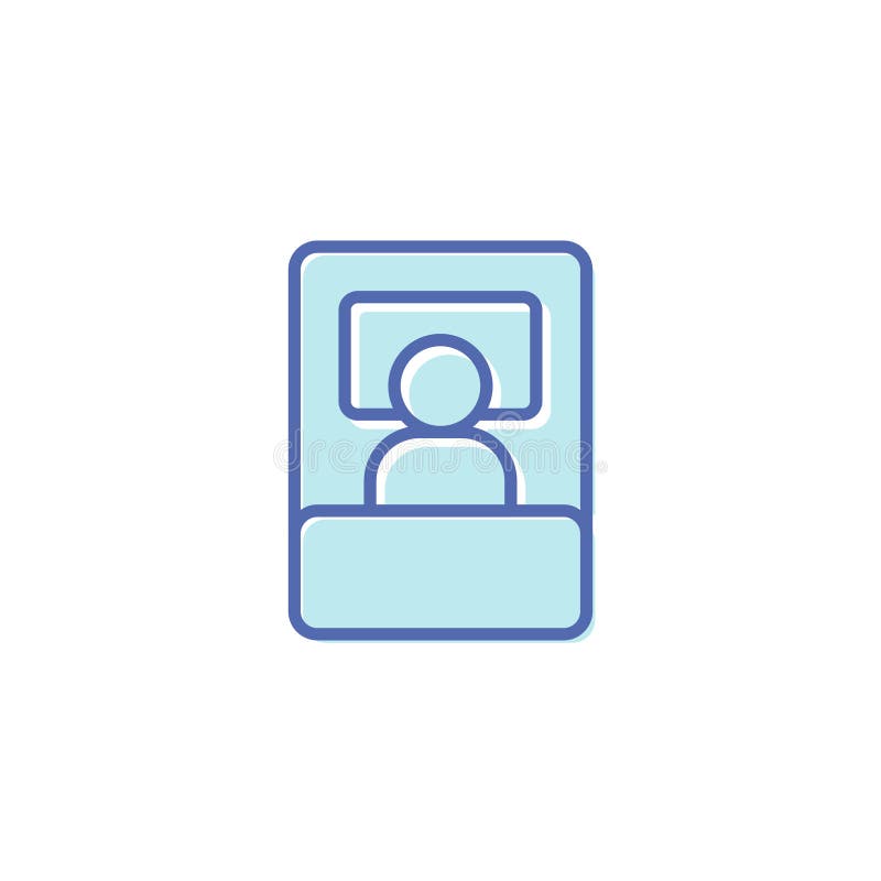 Filled Color Sleep Vector Icon from Top View. Vector Graphic Stock ...