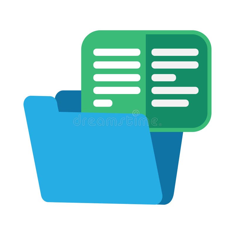 Filled Data is Placed in Blue Stationery Icon Stock Vector ...