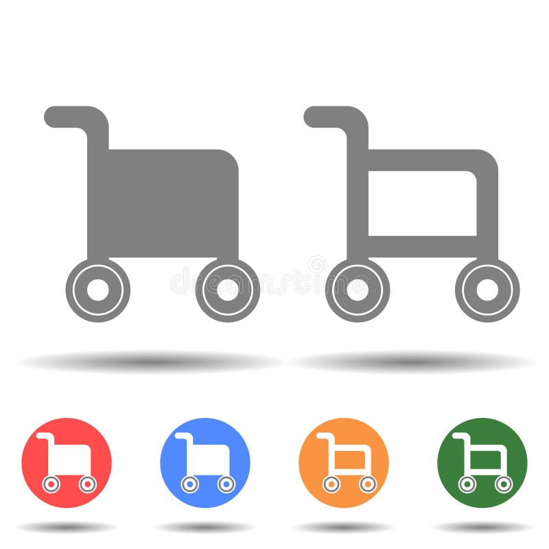Boy with an Empty Cart that Can Be Filled Stock Vector - Illustration ...