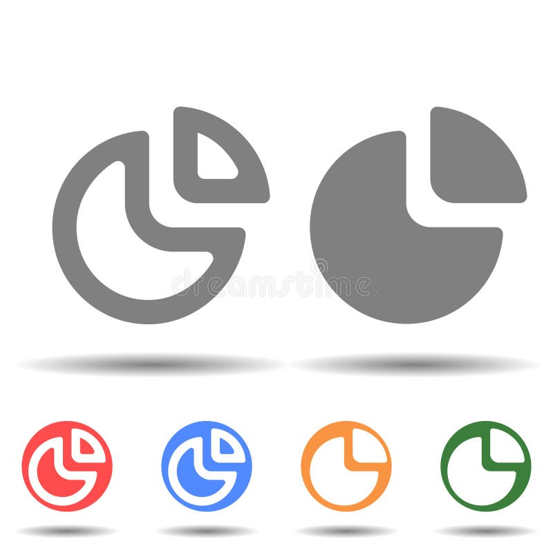Filled and Empty Round Chart Icon Vector Logo Stock Vector ...