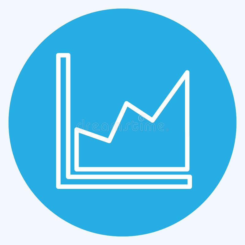 Filled Graph Icon in Trendy Blue Eyes Style Isolated on Soft Blue ...