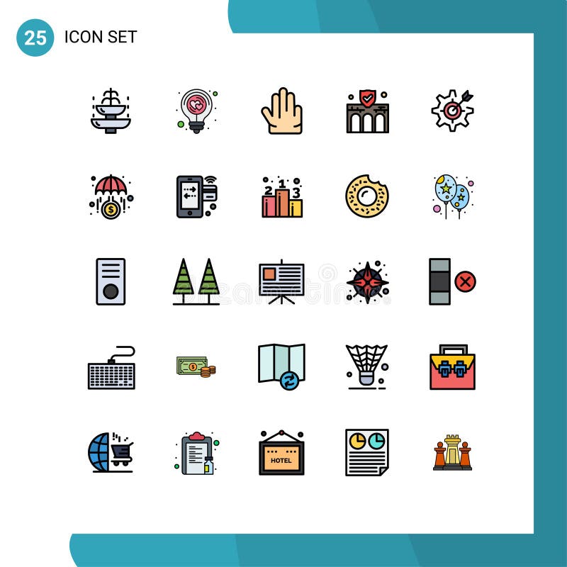 Filled Line Flat Color Pack of 25 Universal Symbols of Property ... Filled Line Flat Color Pack of 25 Universal Symbols of Property ...