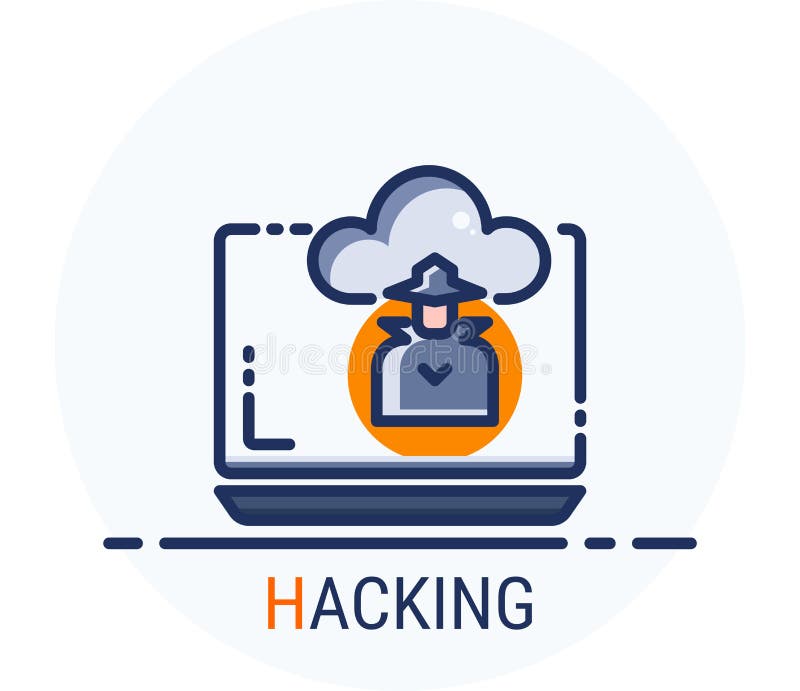 Filled Line Icons Style. Hacker Cyber Crime Attack Hacking for Web ... Filled Line Icons Style. Hacker Cyber Crime Attack Hacking for Web ...