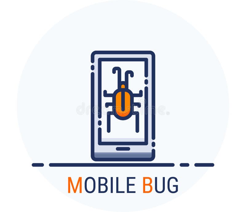 Filled Line Icons Style. Hacker Cyber Crime Attack Mobile Bug for Web ... Filled Line Icons Style. Hacker Cyber Crime Attack Mobile Bug for Web ...