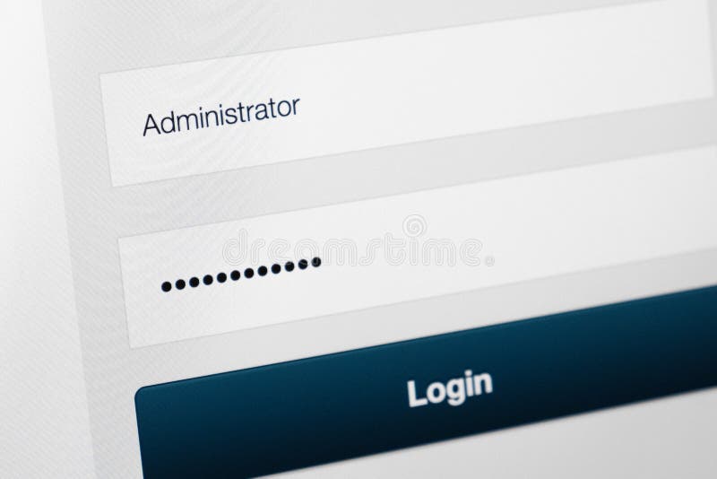 Filled Login and Hidden by Dots Password at Login Screen Stock Photo ... Filled Login and Hidden by Dots Password at Login Screen Stock Photo ...
