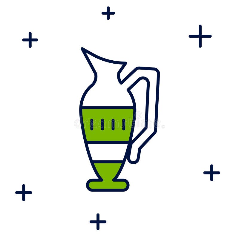 Filled Outline Ancient Amphorae Icon Isolated on White Background ...