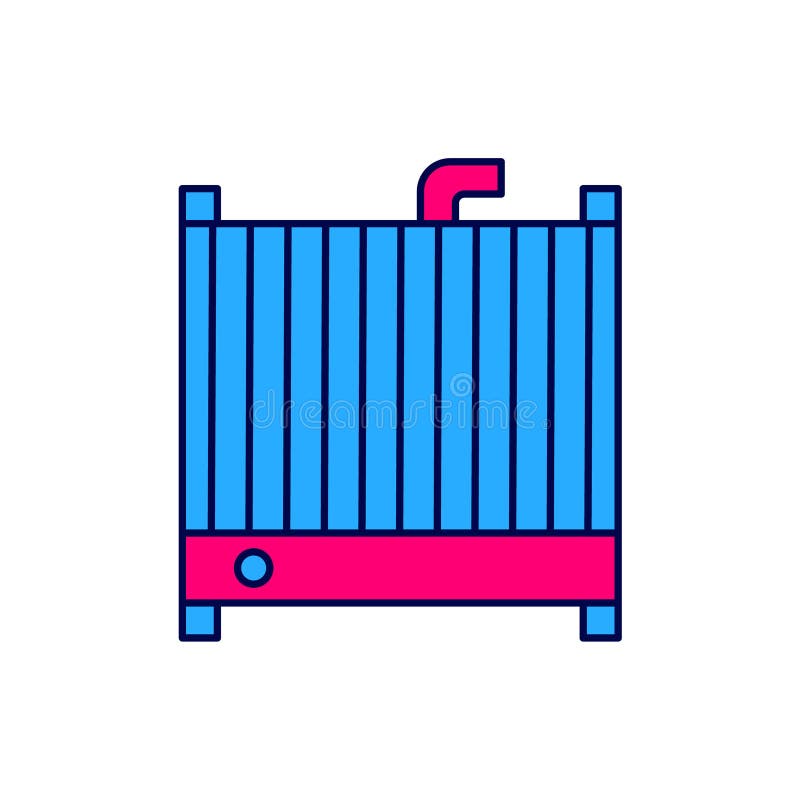Car Radiator Cooling System Outline Icon. Elements of Car Repair ...