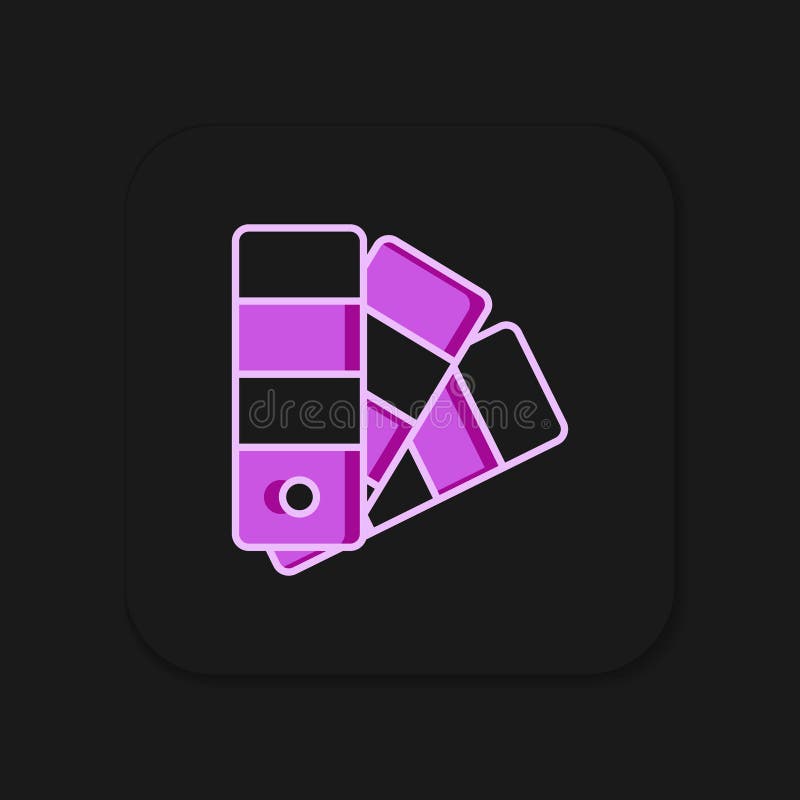 Filled Outline Color Palette Guide Icon Isolated on Black Background ...