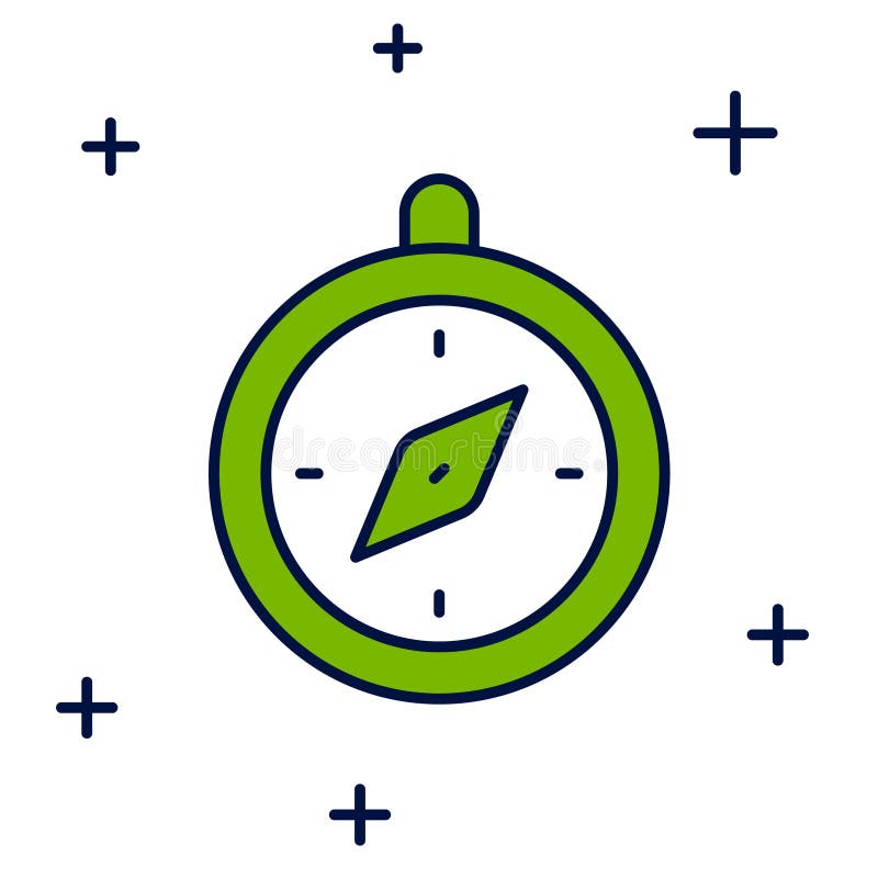 Outline Compass and Ruler for Mathematics Vector Icon. Isolated Black ...