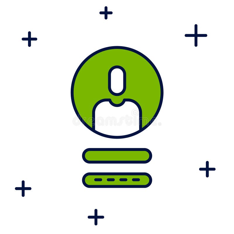 Filled Outline Create Account Screen Icon Isolated on White Background ...