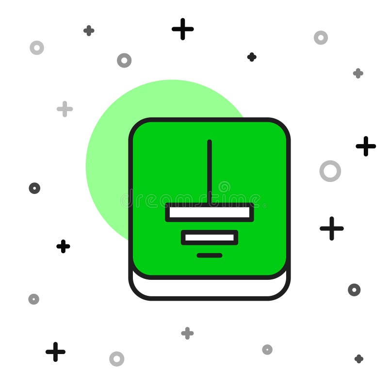 Filled Outline Electrical Symbol Ground Icon Isolated on White ...