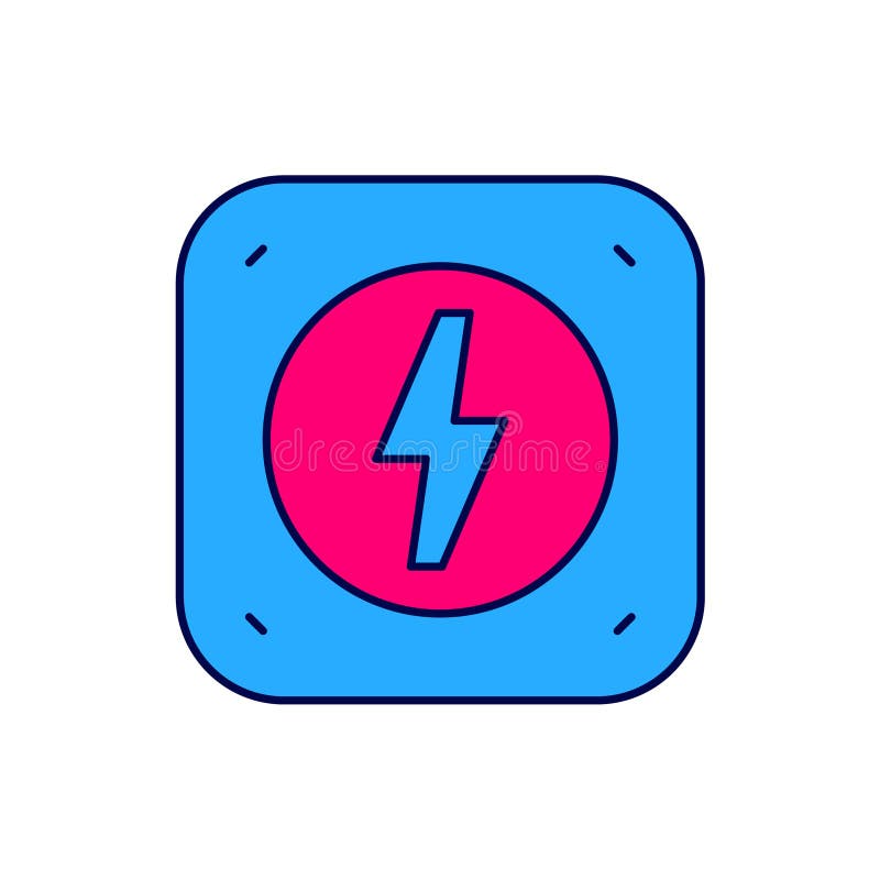 Filled Outline Lightning Bolt Icon Isolated on White Background. Flash ... Filled Outline Lightning Bolt Icon Isolated on White Background. Flash ...