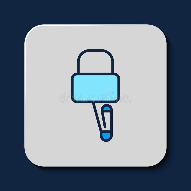 Filled Outline Lockpicks or Lock Picks for Lock Picking Icon Isolated ...