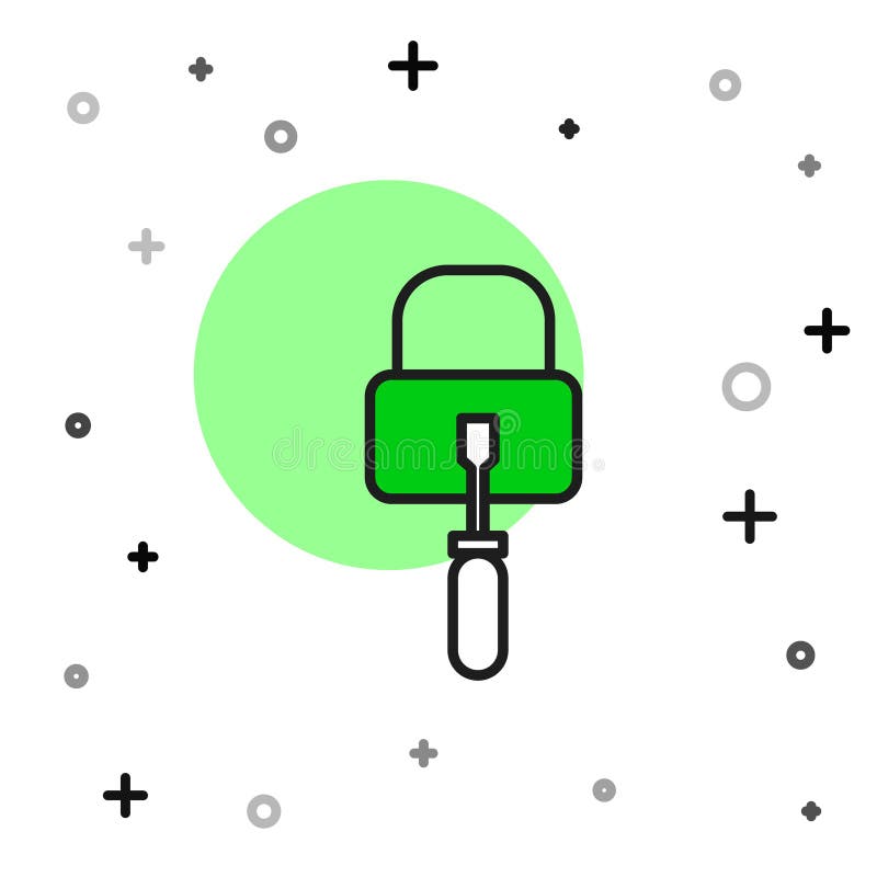 Filled Outline Lockpicks or Lock Picks for Lock Picking Icon Isolated ...