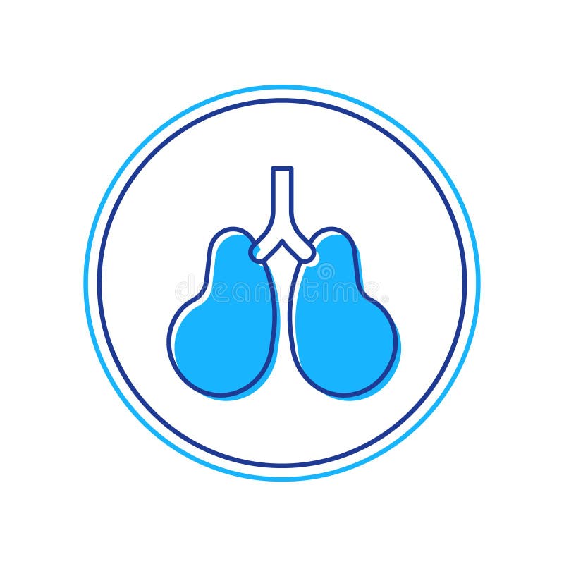 Filled Outline Lungs Icon Isolated on White Background. Vector Stock ... Filled Outline Lungs Icon Isolated on White Background. Vector Stock ...