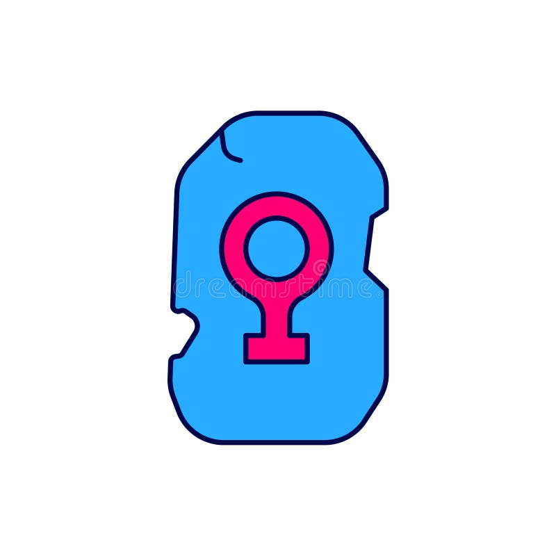 Filled Outline Magic Rune Icon Isolated on White Background. Rune Stone ...