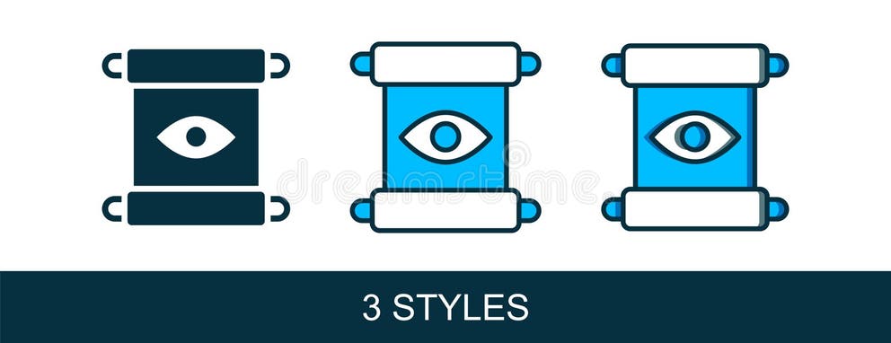 Filled Outline Magic Scroll Icon Isolated on White Background. Decree ...
