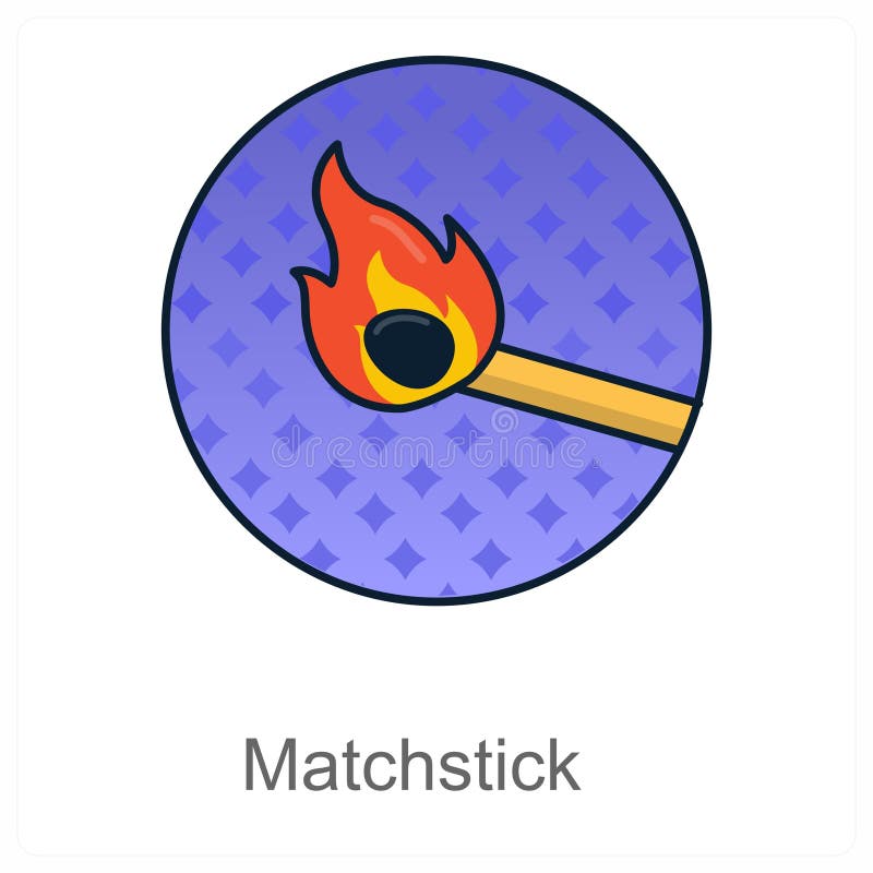 Matchstick stock vector. Illustration of outline, icon - 340794799