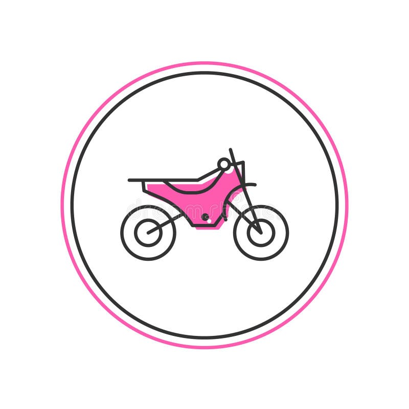 Filled Outline Mountain Bike Icon Isolated on White Background. Vector ...