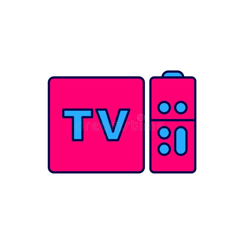 Filled Outline Multimedia and TV Box Receiver and Player with Remote ...