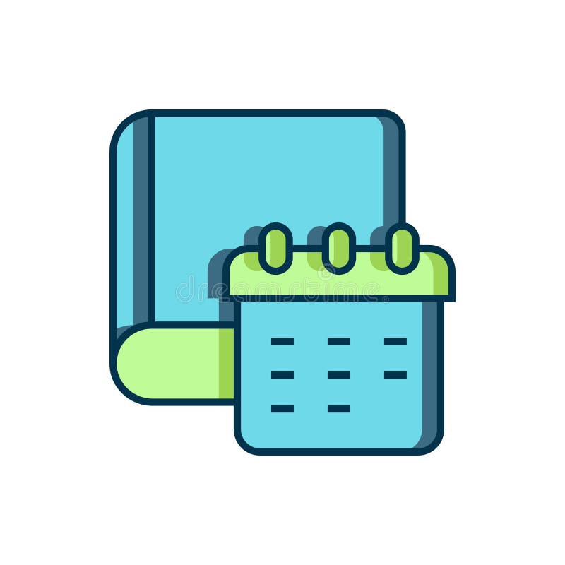 Notepad Icon with Pencil in a Circle with Shadow. Flat Style, Vector ...