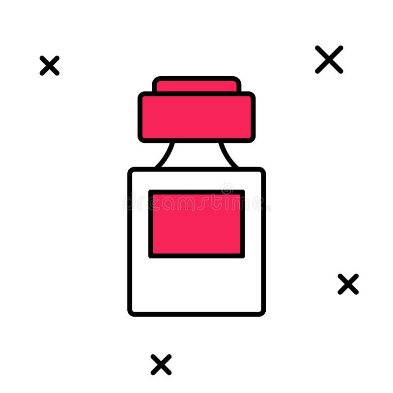 Filled Outline Perfume Icon Isolated on White Background. Vector Stock ...