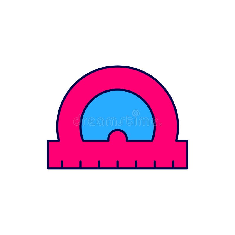 Filled Outline Protractor Grid for Measuring Degrees Icon Isolated on ... Filled Outline Protractor Grid for Measuring Degrees Icon Isolated on ...