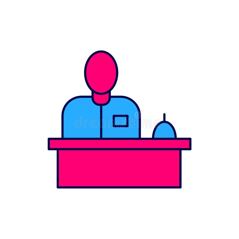 Outline Receptionist Stock Illustrations – 2,150 Outline Receptionist ...