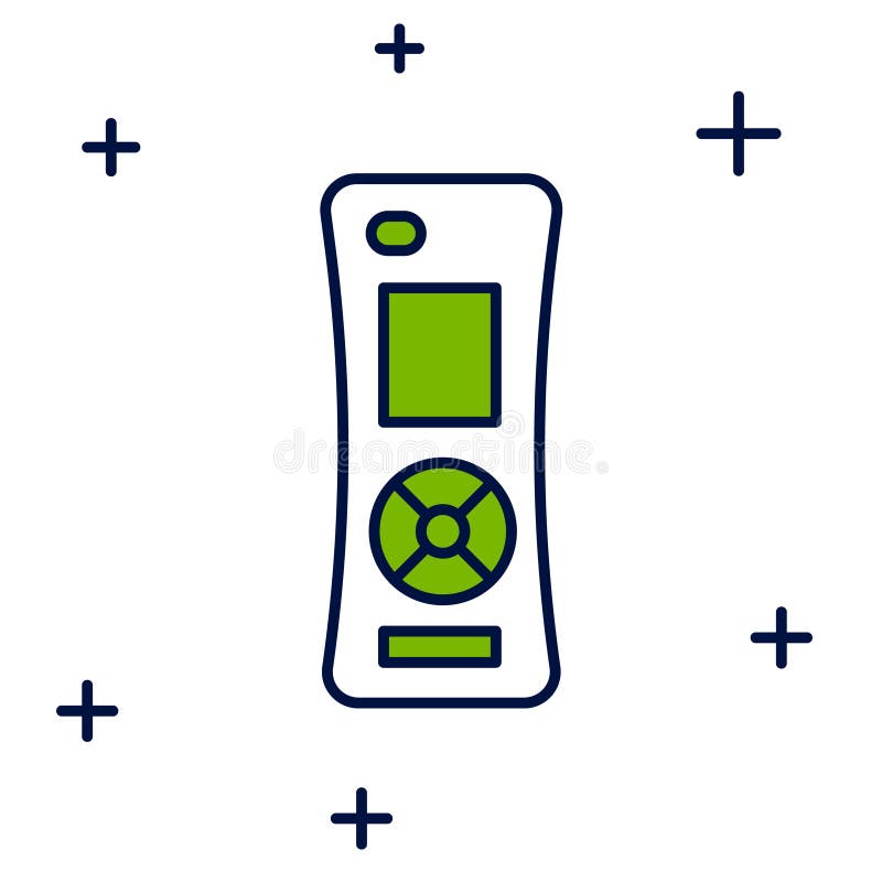 Filled Outline Remote Control Icon Isolated on White Background. Vector ...