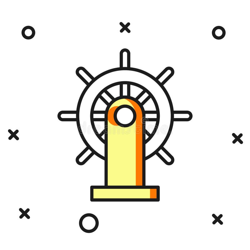Filled Outline Ship Steering Wheel Icon Stock Illustrations – 90 Filled ...