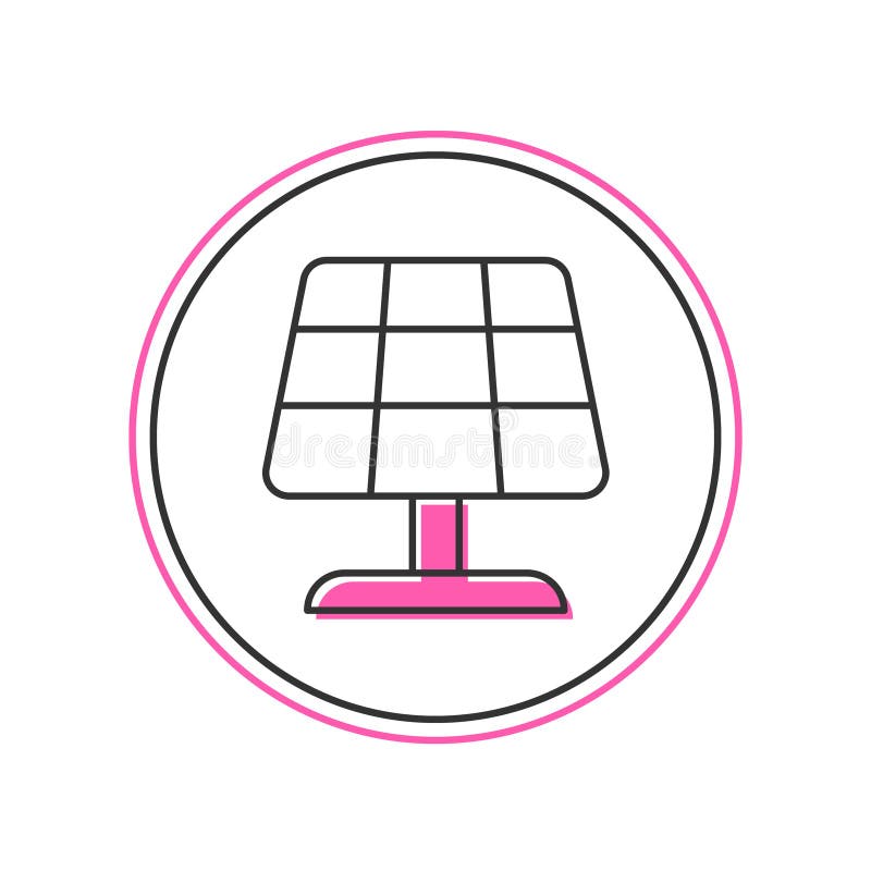 Filled Outline Solar Energy Panel Icon Isolated on White Background ...
