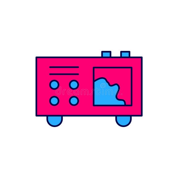 Filled Outline Spectrometer Icon Isolated on White Background. Vector ...