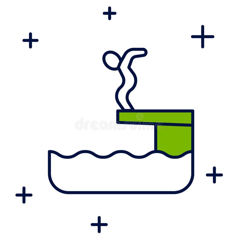 Female Swimmer Diving Outline Stock Illustrations – 75 Female Swimmer ...
