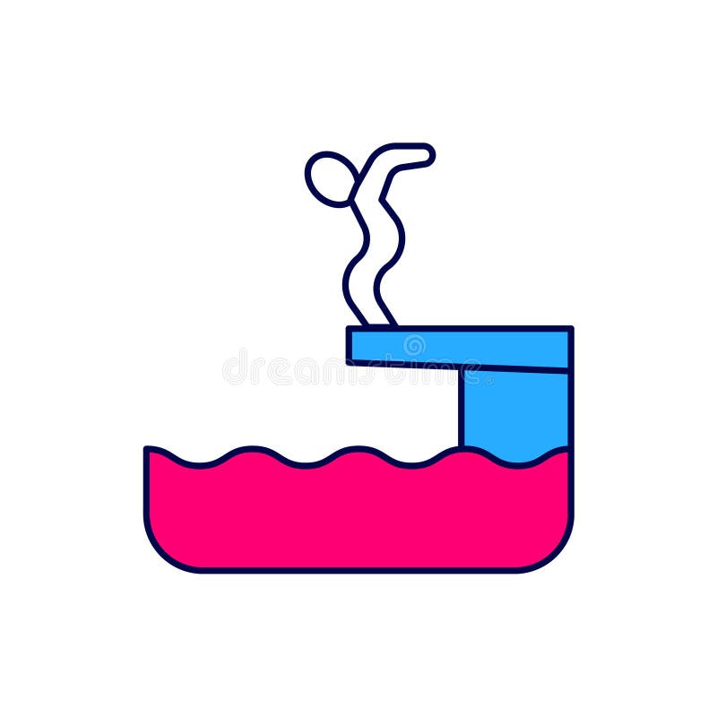 Female Swimmer Diving Outline Stock Illustrations – 77 Female Swimmer ...