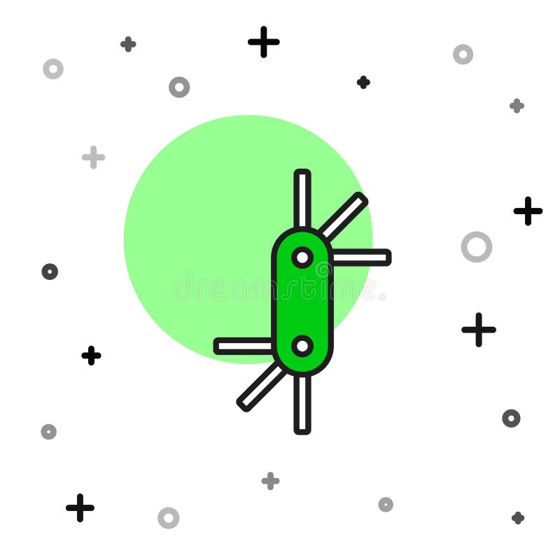 Filled Outline Tool Allen Keys Icon Isolated on White Background ...