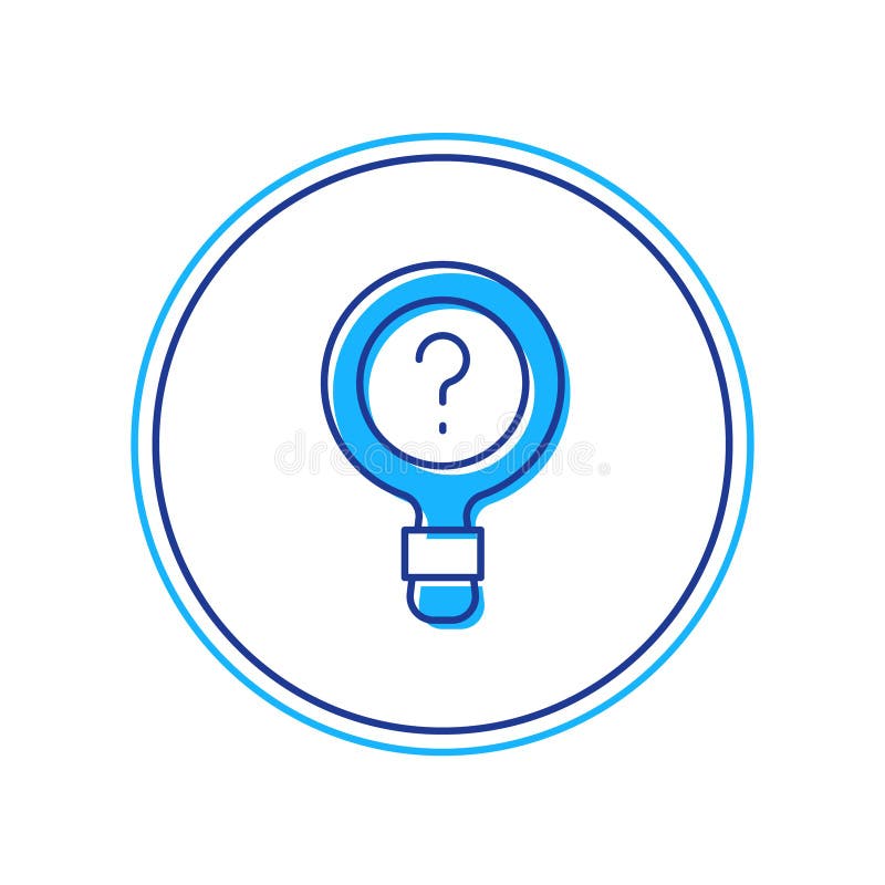 Filled Outline Unknown Search Icon Isolated on White Background ...