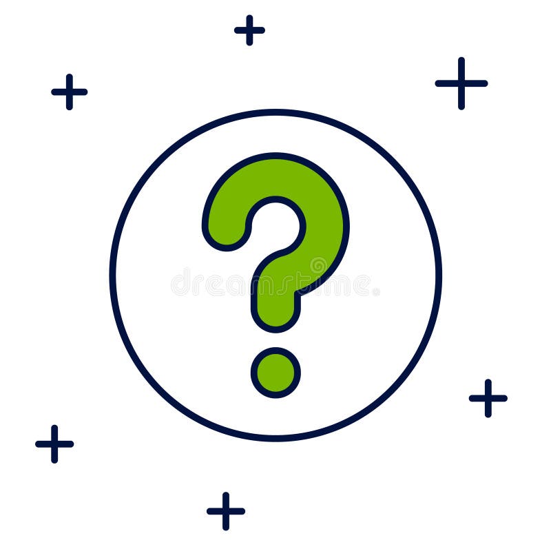 Filled Outline Unknown Search Icon Isolated on White Background ...