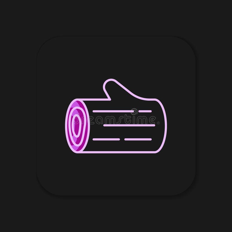Filled Outline Wooden Log Icon Isolated on Black Background. Stack of ...