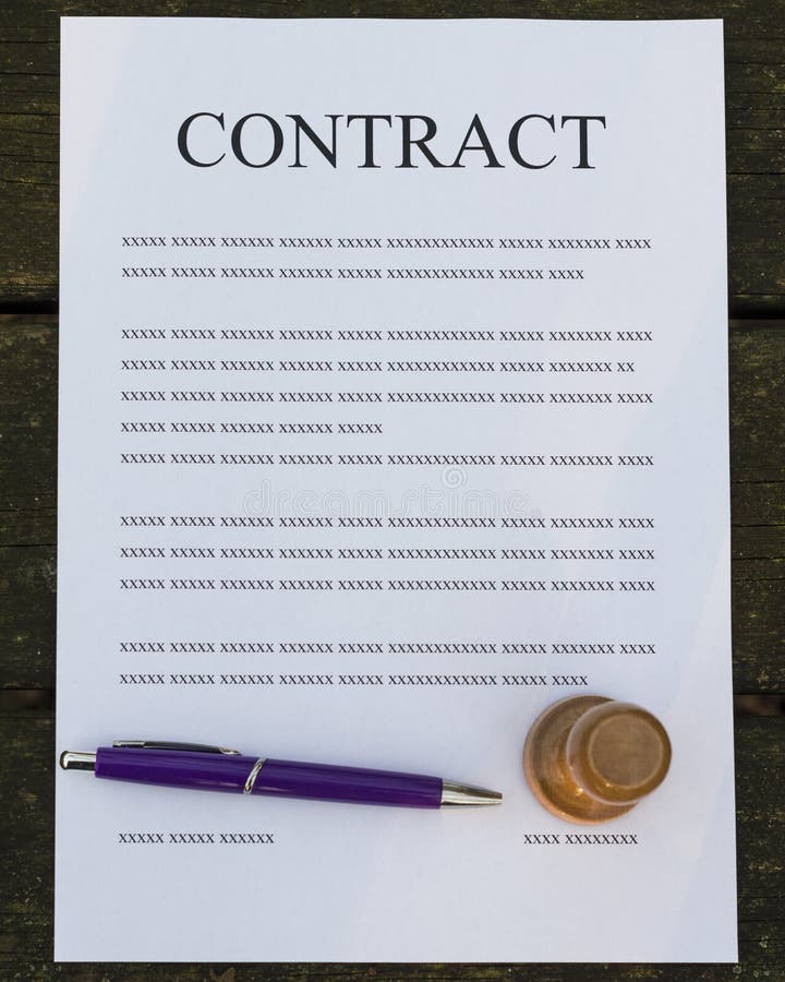 Filled paper contract stock photo. Image of signing, legal - 84190808