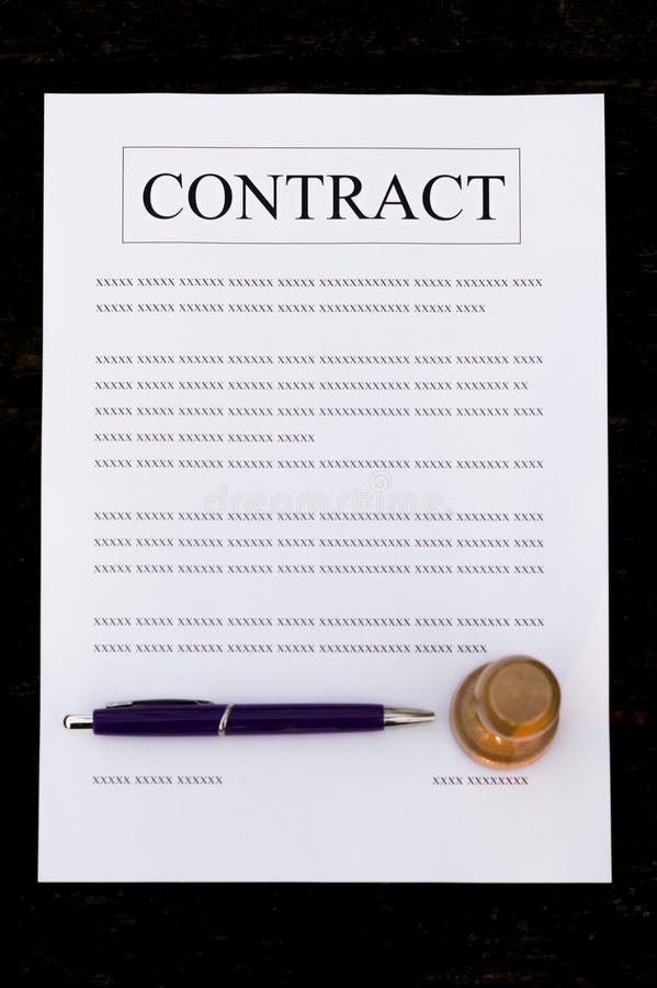 Filled paper contract stock image. Image of lawyer, working - 84666629