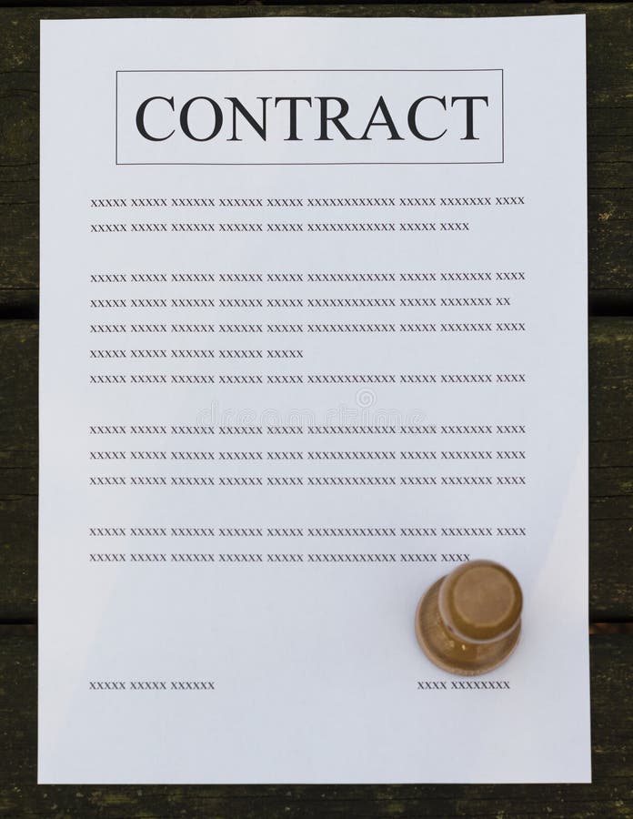 Filled paper contract stock photo. Image of lawyer, signature - 85153532