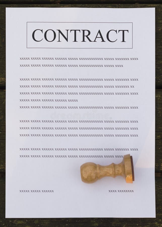 Filled paper contract stock photo. Image of lawyer, signature - 85153532