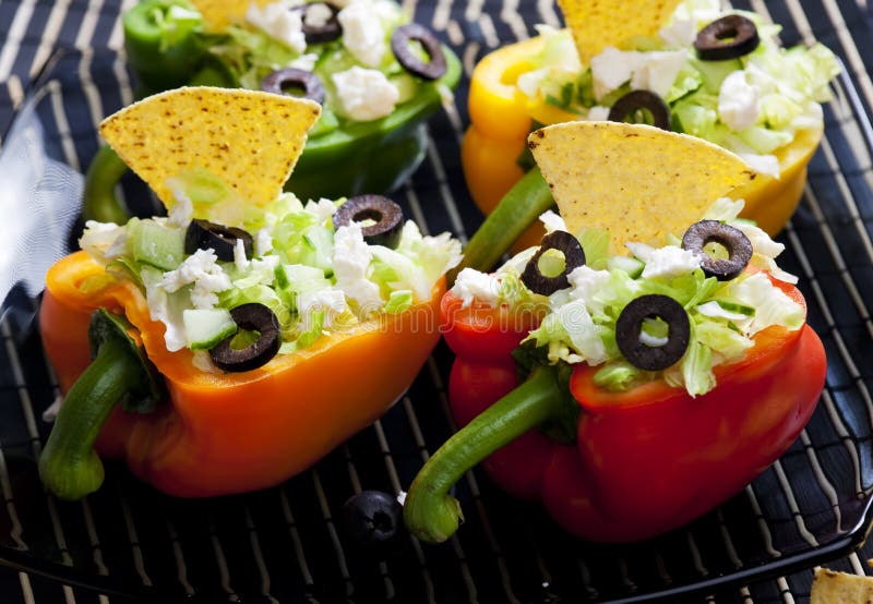 Filled peppers stock photo. Image of lettuce, interior - 10233572