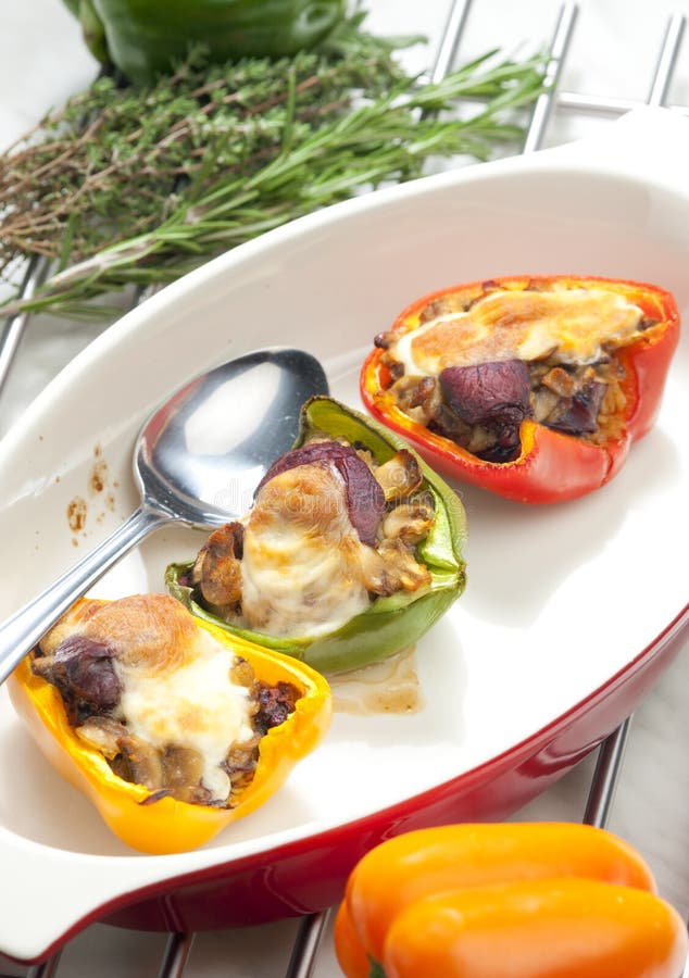 Filled peppers stock image. Image of food, cooked, herbs - 14750411