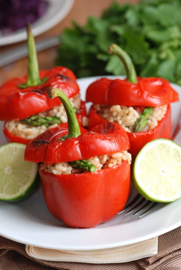 Filled peppers stock image. Image of rice, peppers, risotto - 14918393