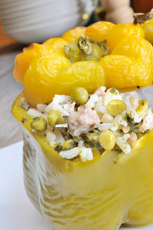 Filled peppers stock image. Image of pepper, oven, dish - 33495627