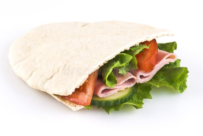 Filled pitta bread pocket stock photo. Image of mayonnaise - 18416476