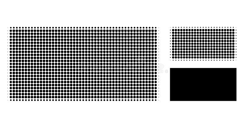 Filled Rectangle Halftone Dotted Icon Stock Vector - Illustration of ...