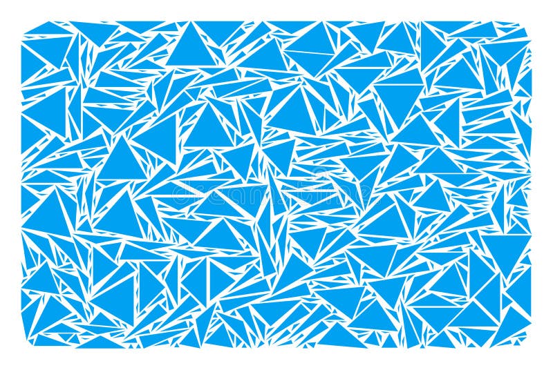 Filled Rectangle Mosaic of Triangles Stock Vector - Illustration of ...